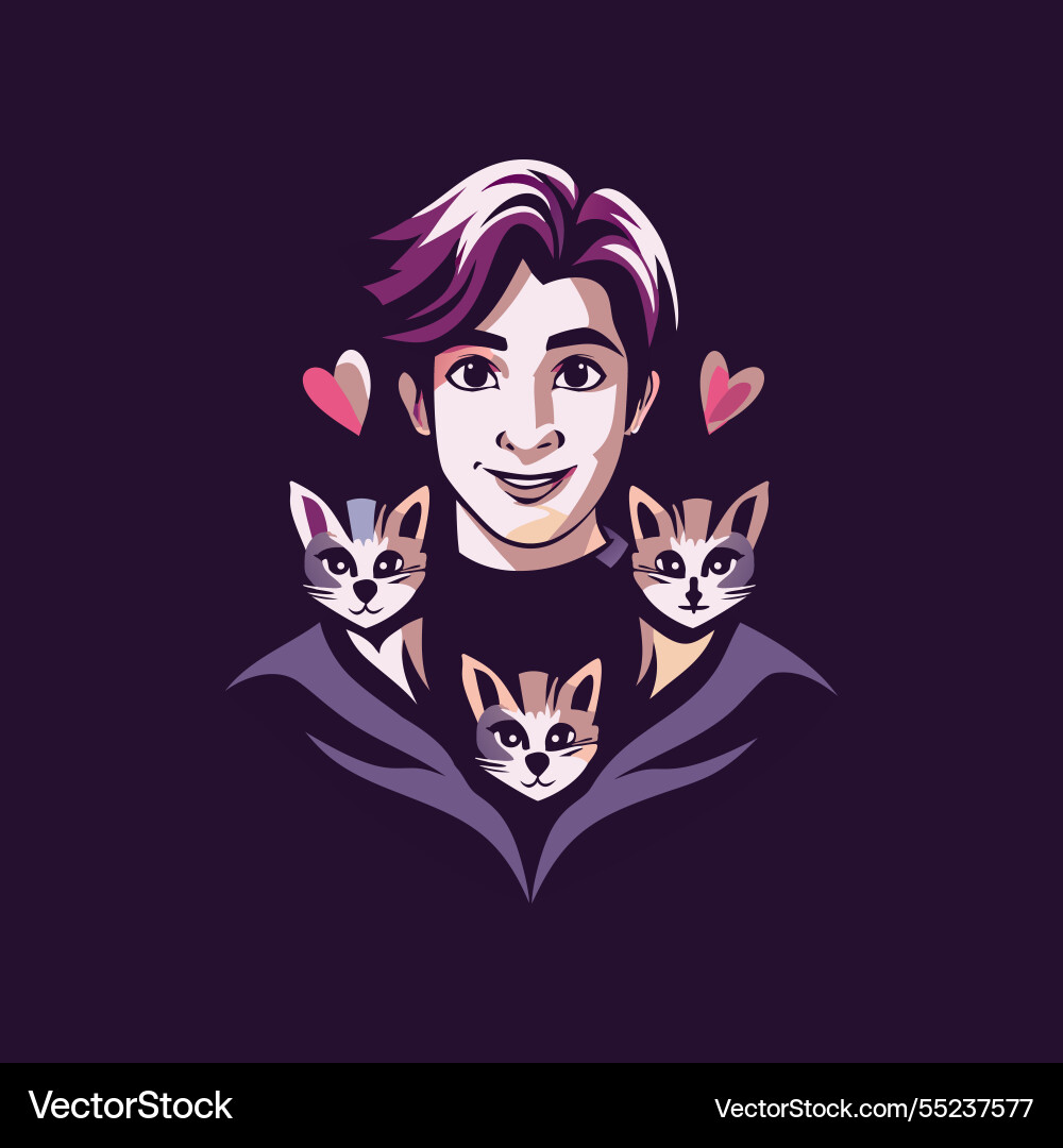 Cat lover Royalty Free Vector Image - VectorStock