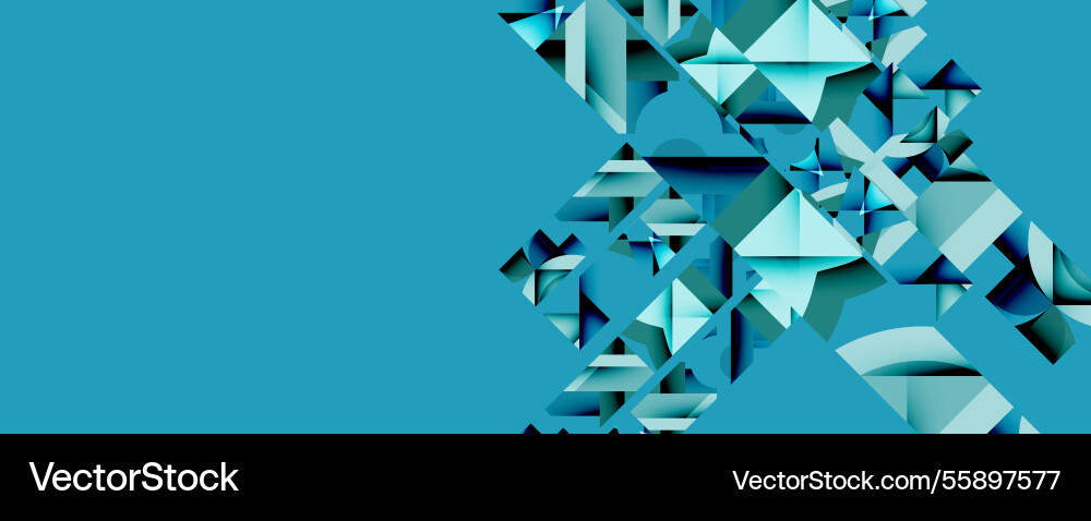 Circles semi circles squares and round triangles Vector Image