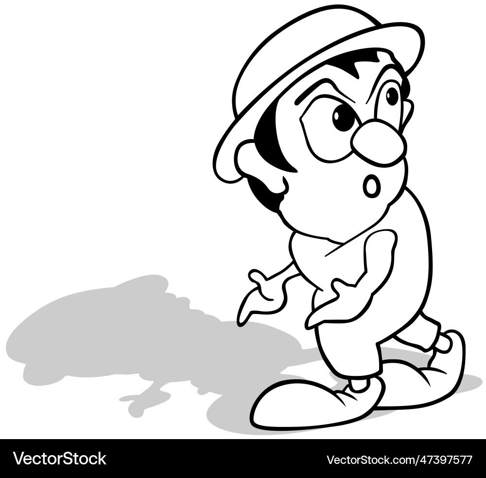 Drawing of a stick figure Royalty Free Vector Image