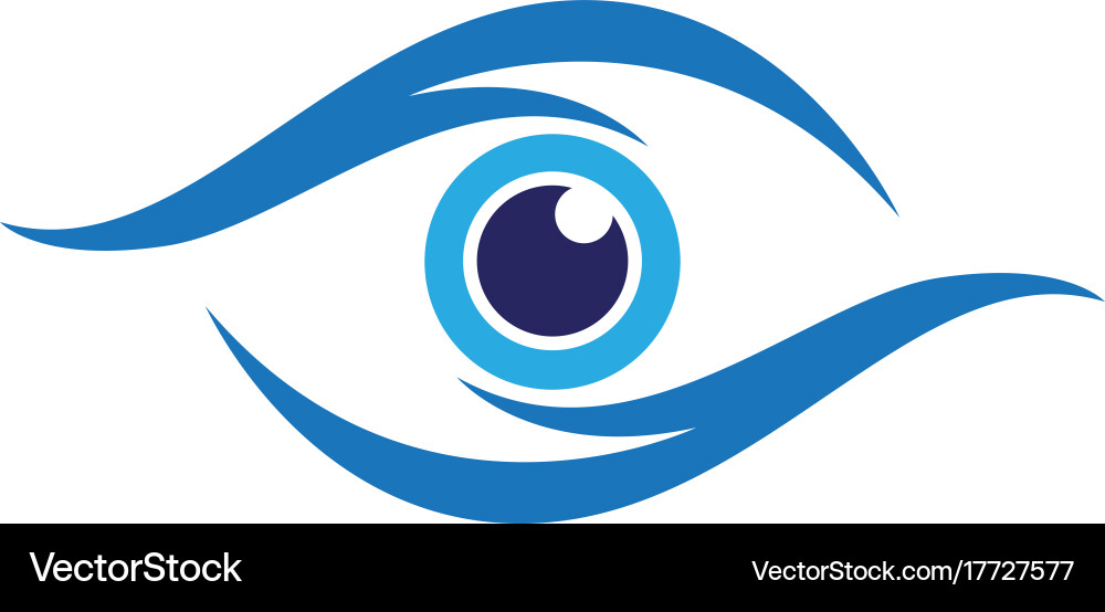 Eye Vector Logo Eye Logo With Blue Black And Green Curves Abstract