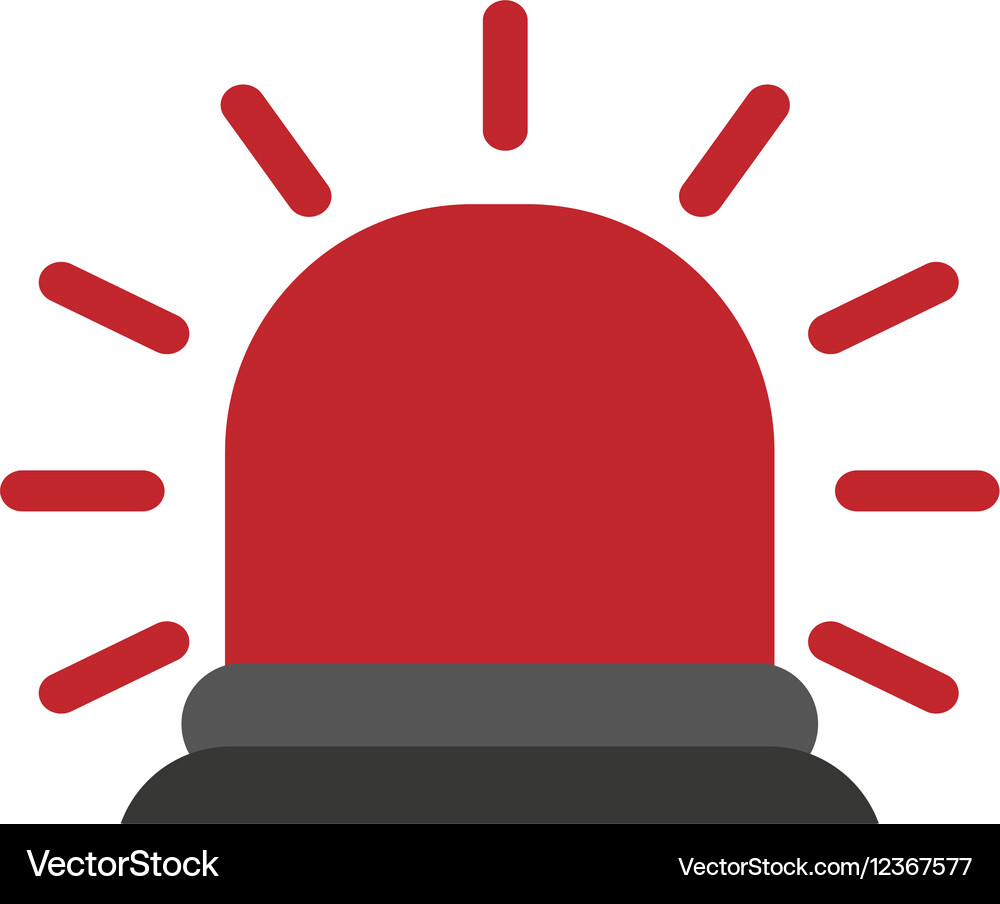 Flashing Red Alarm Icon Royalty Free Vector Image