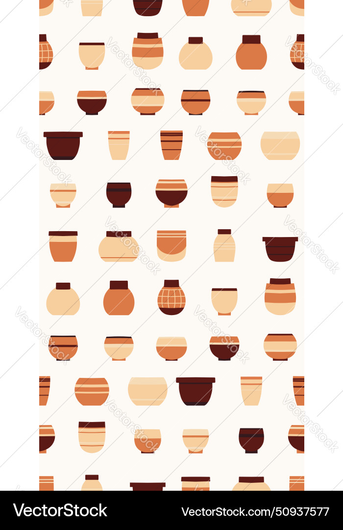 With clay flower pots cozy Royalty Free Vector Image