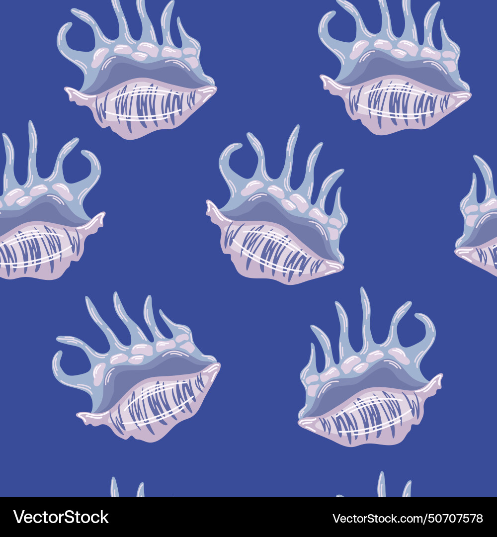 1636 shells pattern Royalty Free Vector Image - VectorStock