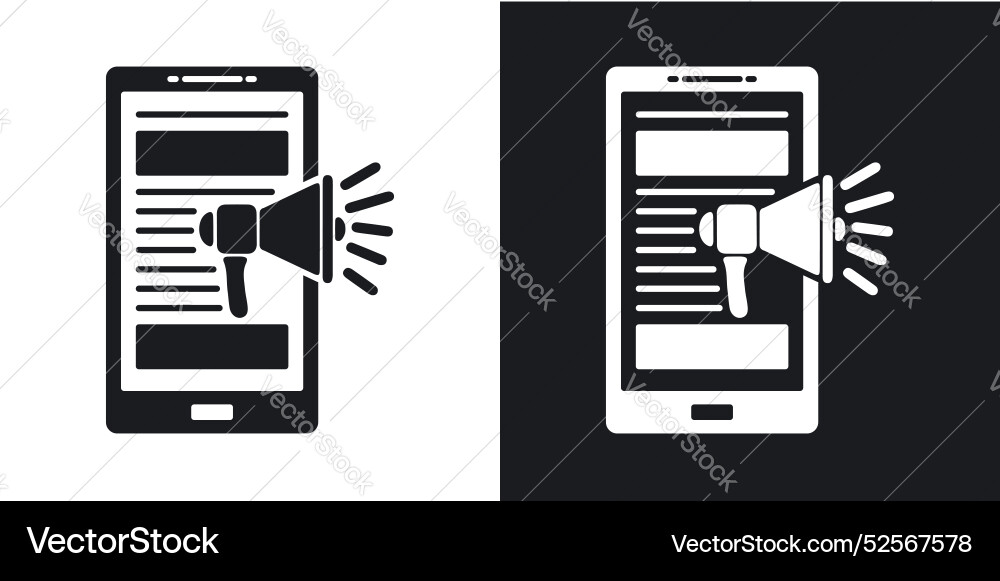Advertising icon set on white background Vector Image
