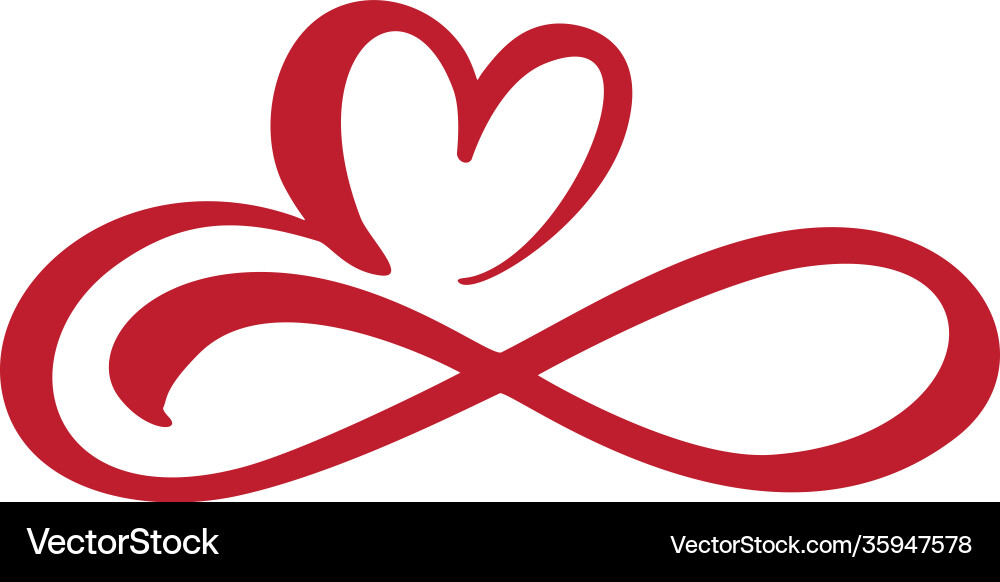 Eternal Heart Infinity Symbol Royalty Free Vector Image