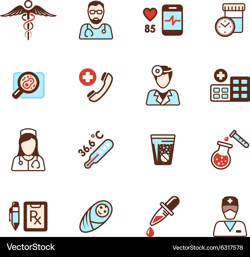 Health care icons Royalty Free Vector Image - VectorStock
