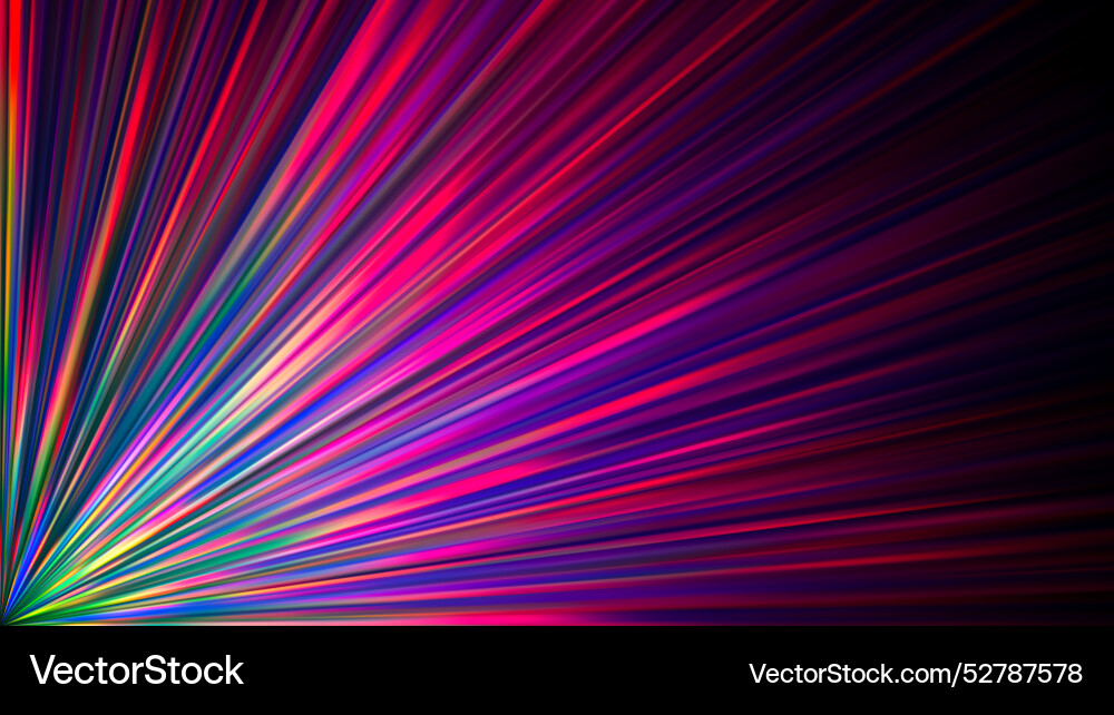 Rainbow gradient dispersion glowing rays and flare