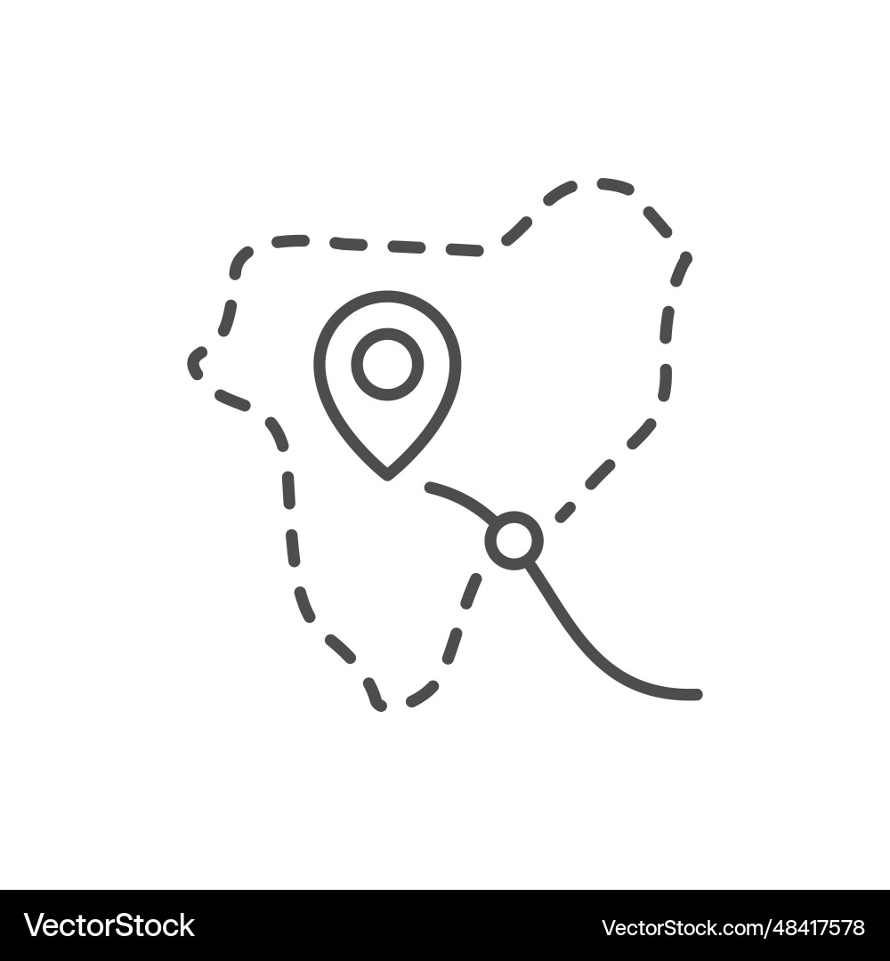 Travel destination line outline icon Royalty Free Vector