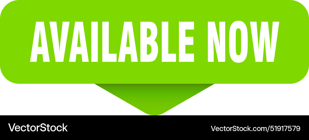 Available now sticker sign Royalty Free Vector Image