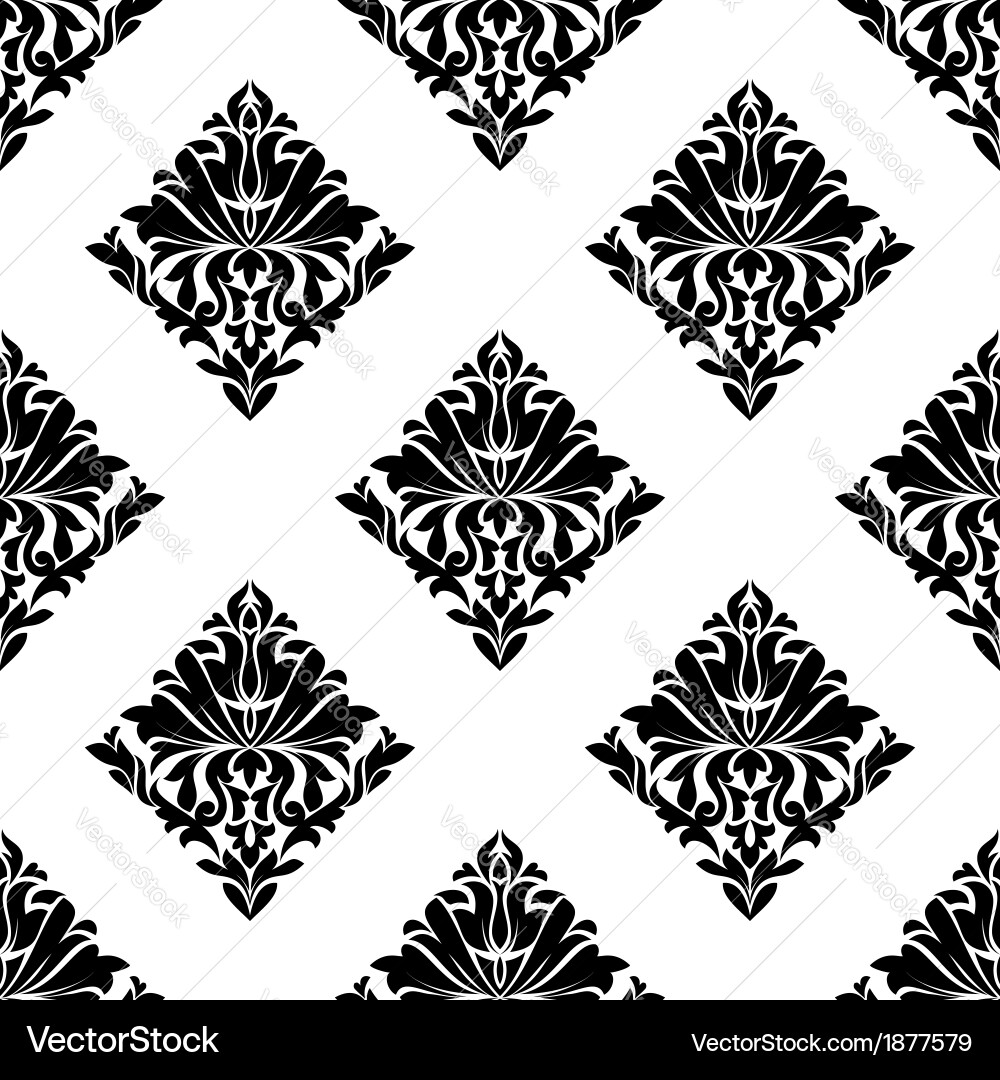 Damask seamless pattern background Royalty Free Vector Image