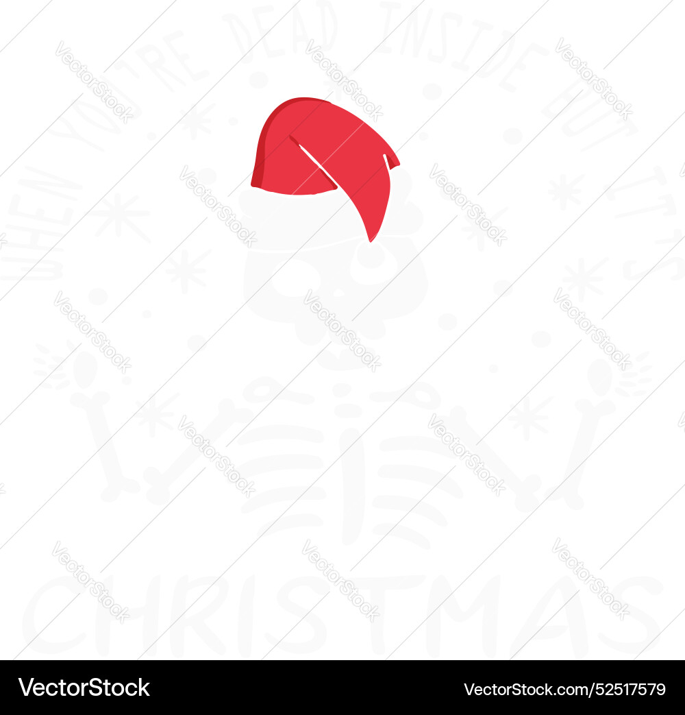 Dead inside but its christmas svg winter Vector Image
