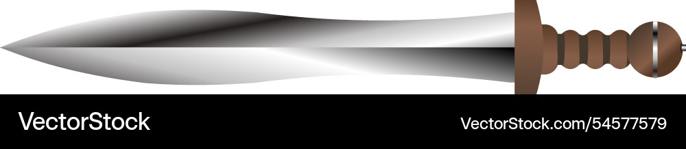 Gladius sword - silhouette Royalty Free Vector Image