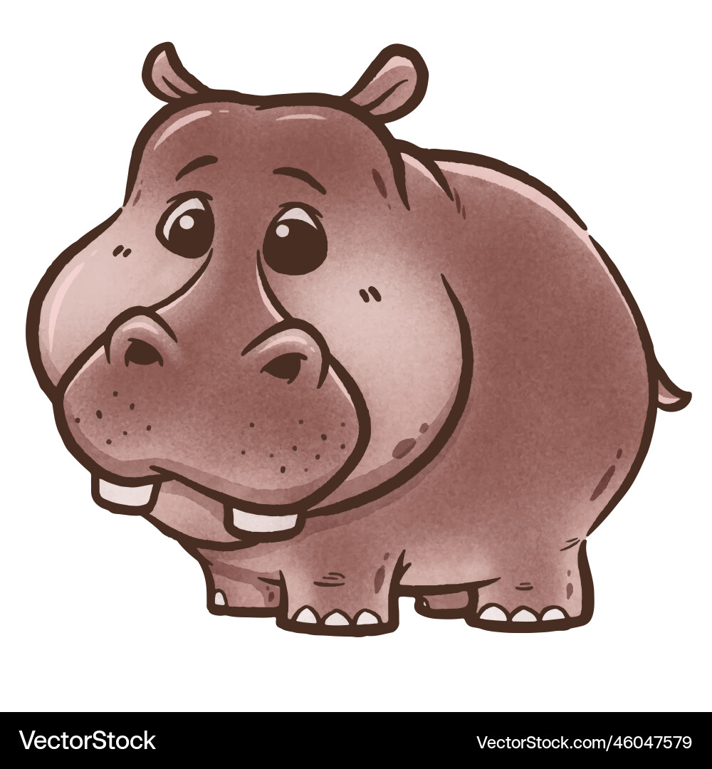 Hippo Royalty Free Vector Image - VectorStock