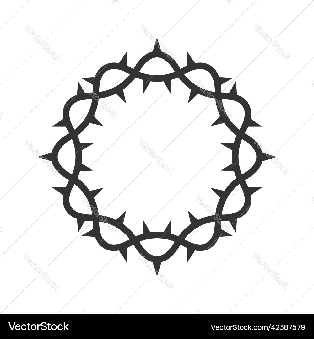 Logo crown of thorns Royalty Free Vector Image