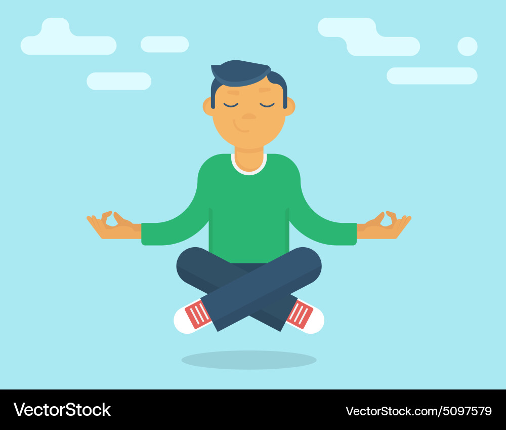 Meditation - Calm Person Royalty Free Vector Image
