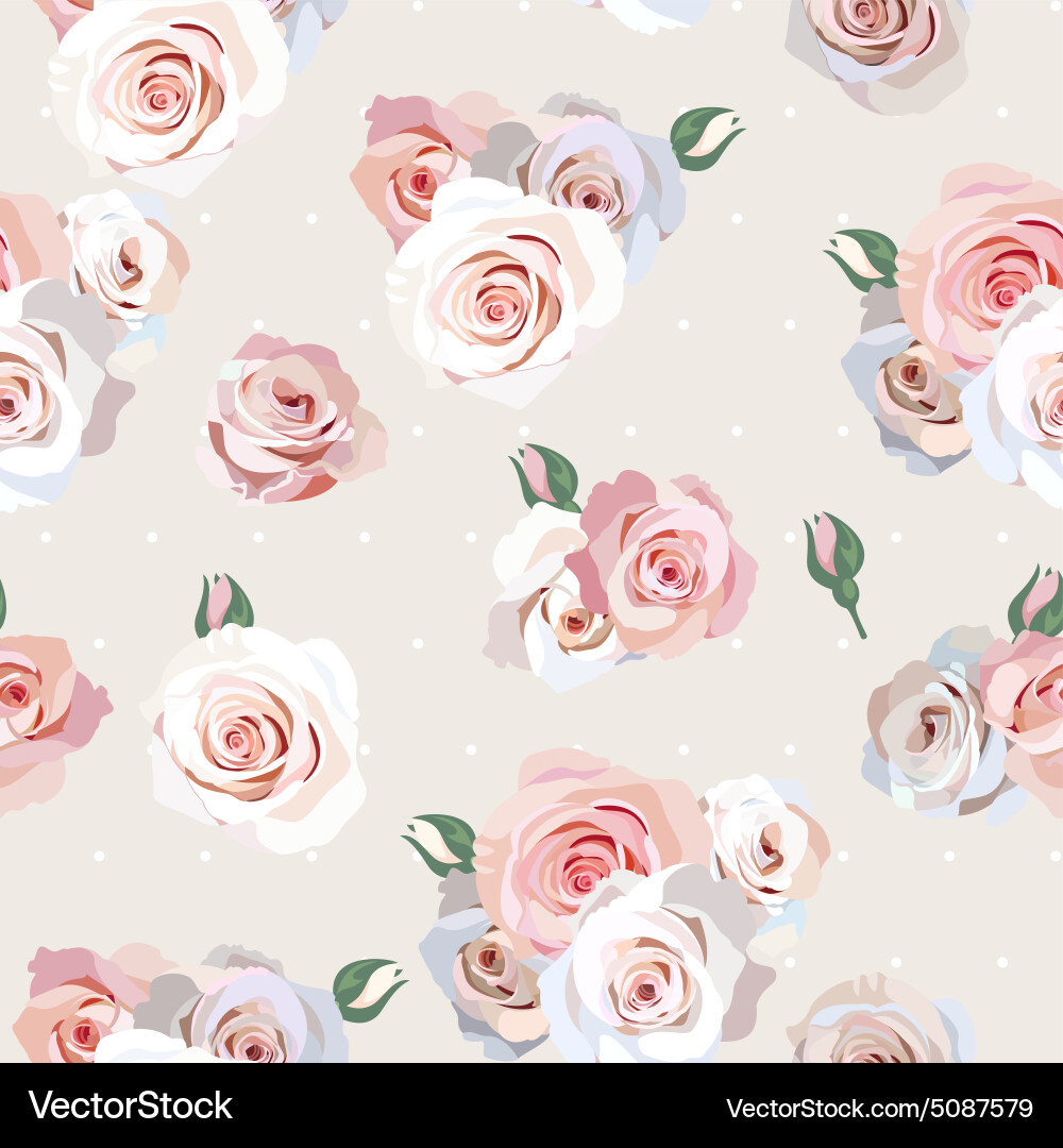 Seamless roses background Royalty Free Vector Image