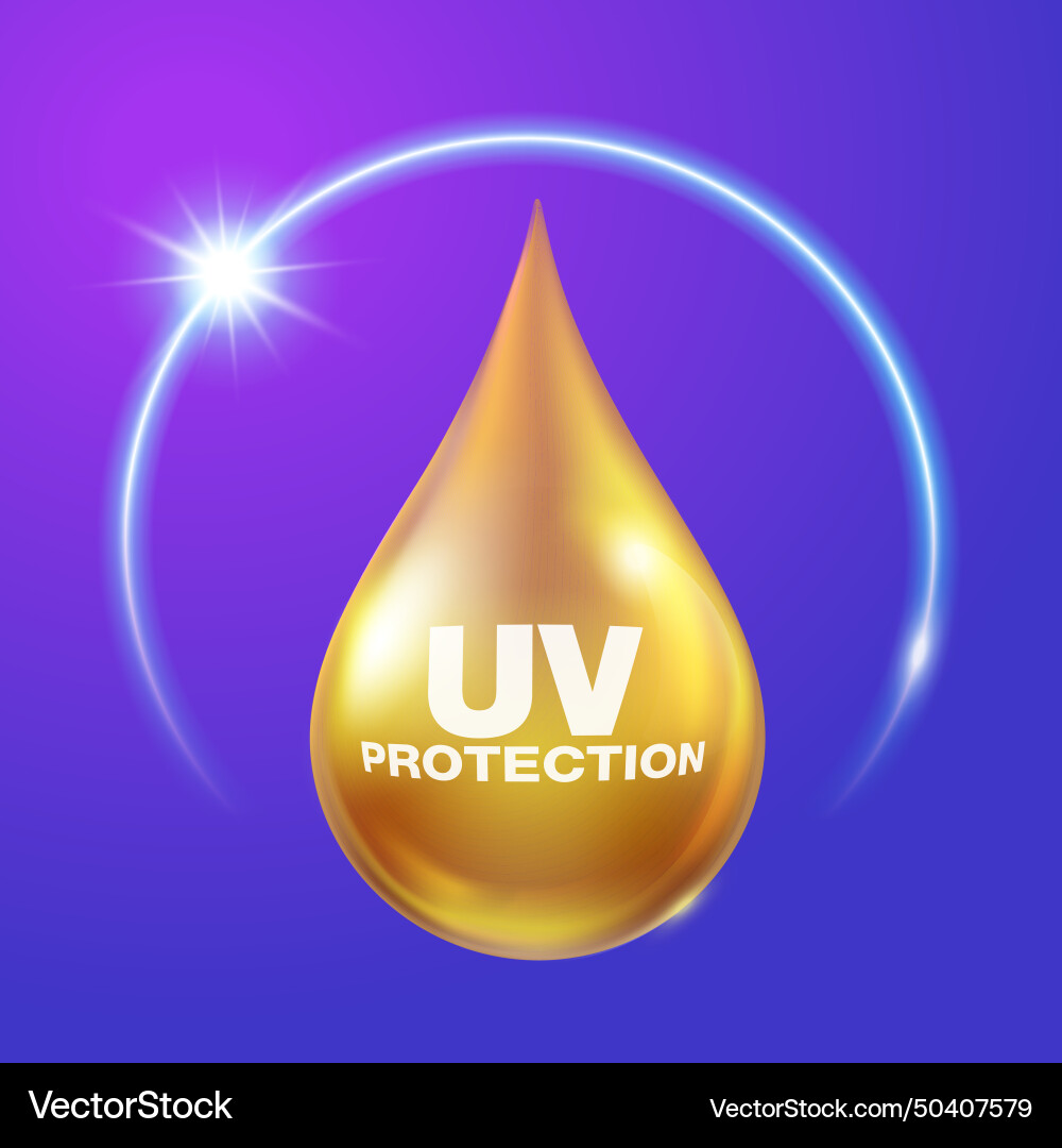 Sun cream oil drop Royalty Free Vector Image - VectorStock