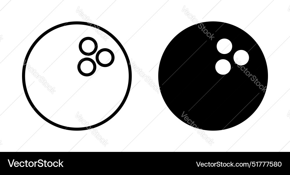 Bowling ball icon set bowling pin game ball Vector Image