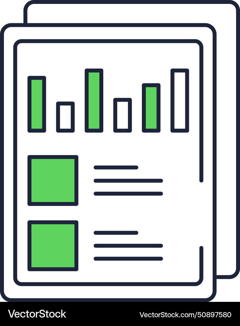 Digital graphic web business statistic icon Vector Image