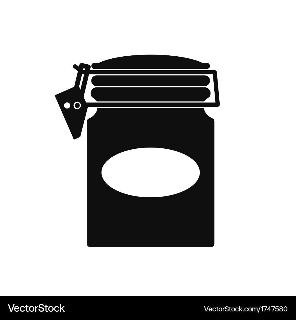 Jar with a hasp Royalty Free Vector Image - VectorStock