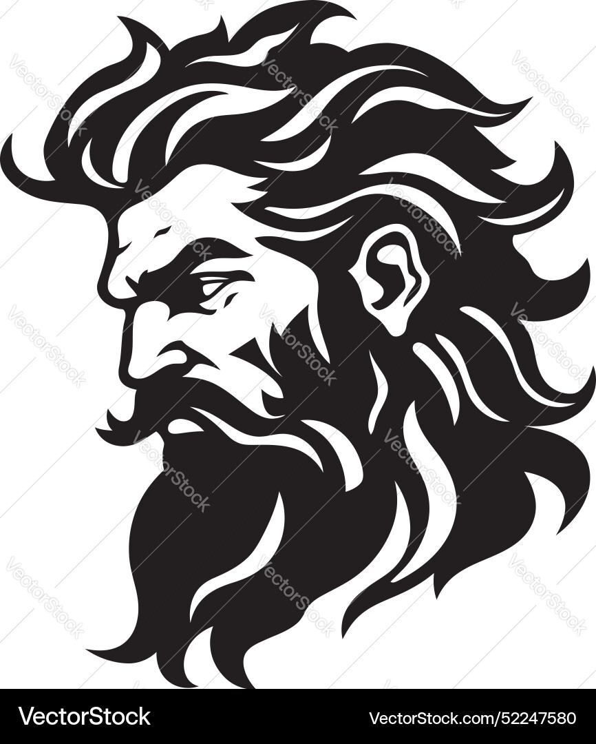 Neptunian nobility poseidon gods black emblem Vector Image