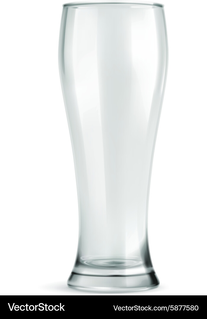 Traditional beer glass empty isolated on w Vector Image