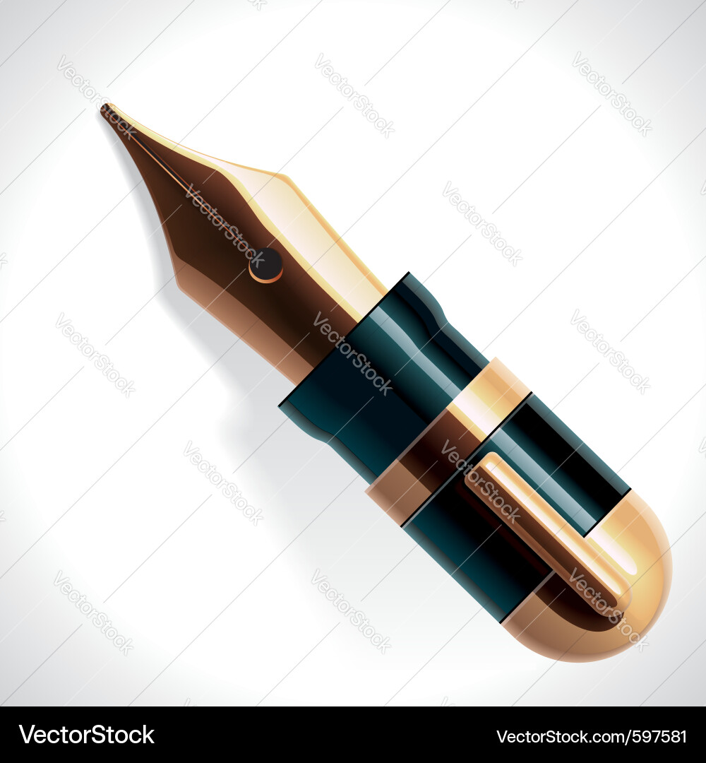 Fountain pen Royalty Free Vector Image - VectorStock