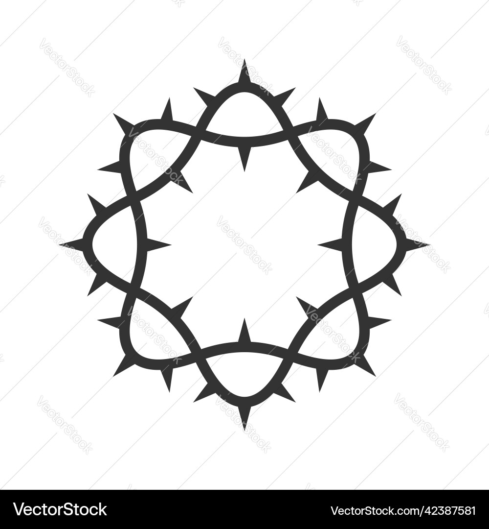 Logo crown of thorns Royalty Free Vector Image
