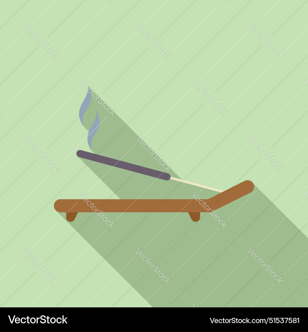 Minimalist of a single incense Royalty Free Vector Image