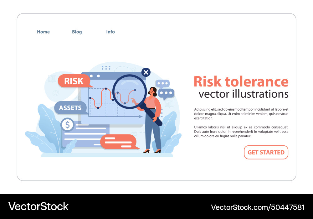 Risk tolerance concept flat Royalty Free Vector Image