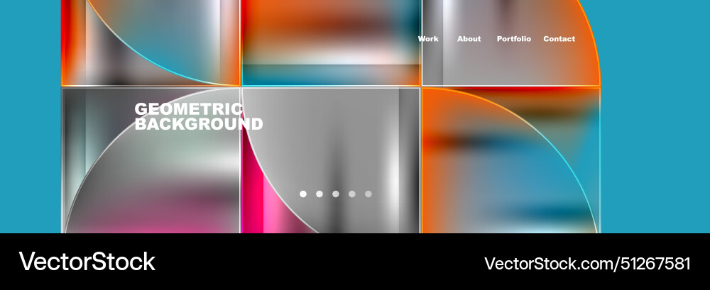 Round triangles and squares web site page template