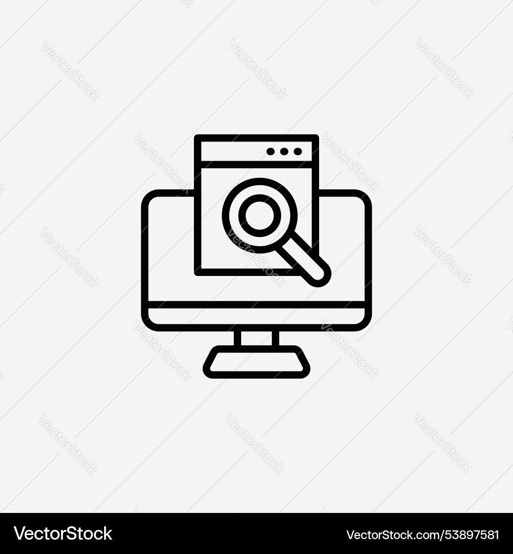 Search online icon set Royalty Free Vector Image