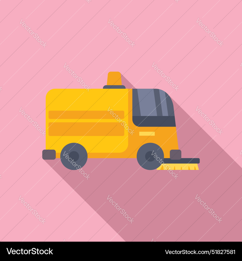 Street cleaning machine the road – Royalty-Free Vector | VectorStock