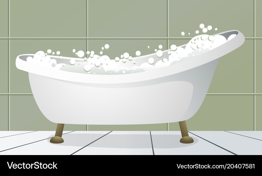 Traditional bathtub Royalty Free Vector Image - VectorStock