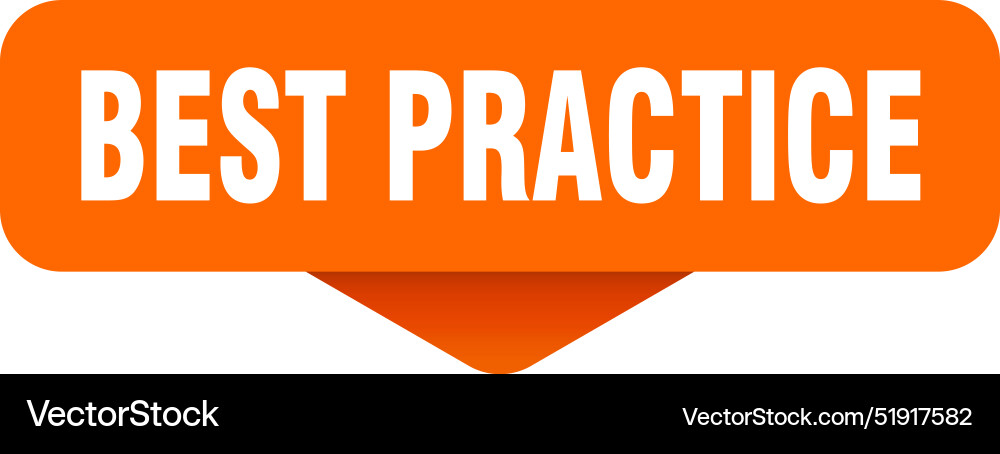 Best practice sticker best practice sign on Vector Image