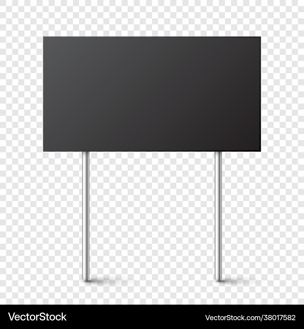 Black blank board with place for text protest Vector Image