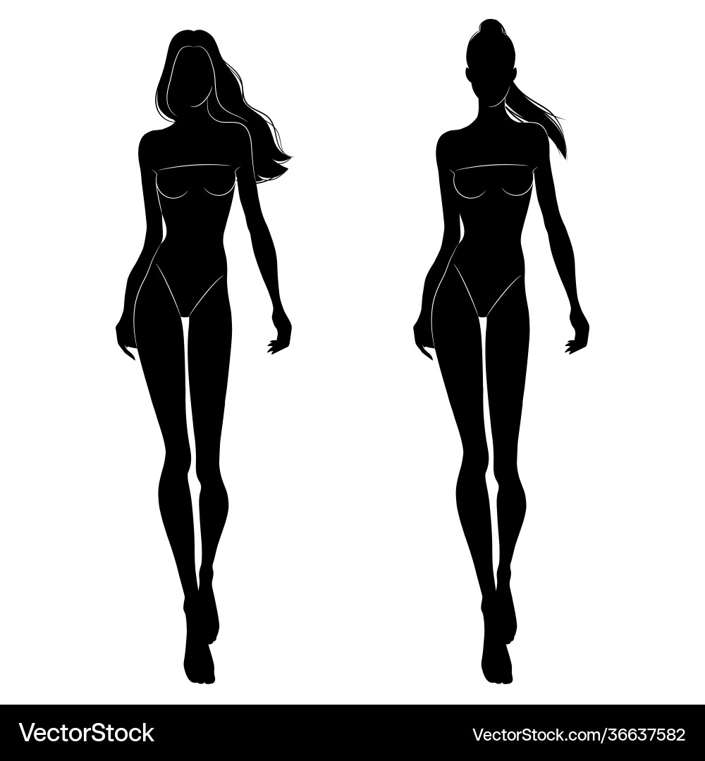 Fashion Model Silhouette Vector