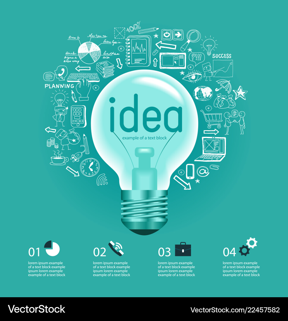 Business idea infographics Royalty Free Vector Image