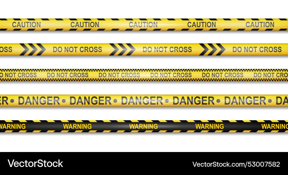 Caution tape stay away or warning Royalty Free Vector Image
