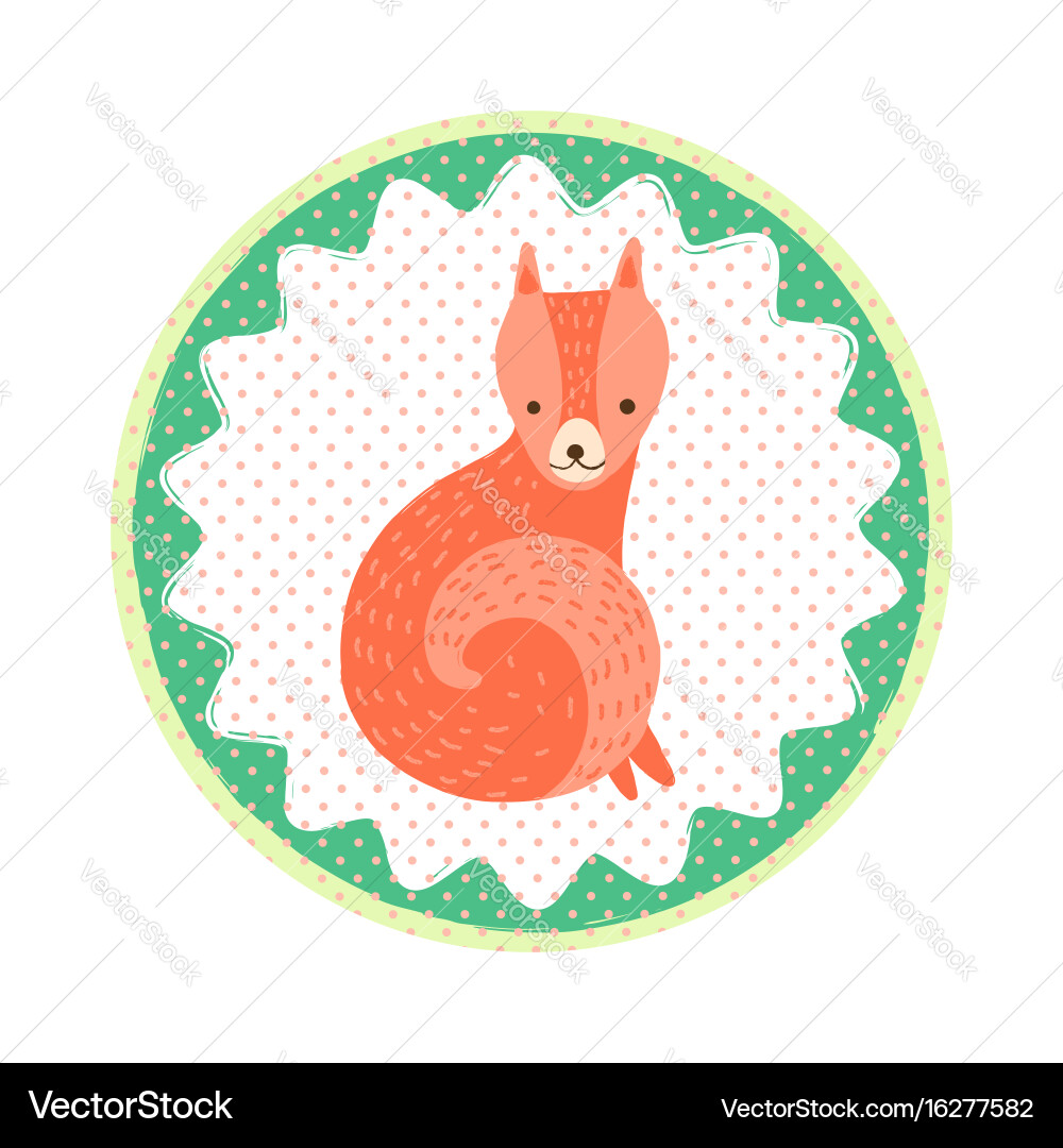 Fox badge Royalty Free Vector Image - VectorStock