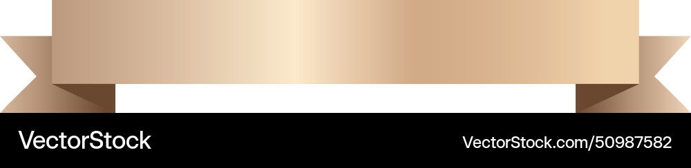 Gold ribbon blank template Royalty Free Vector Image