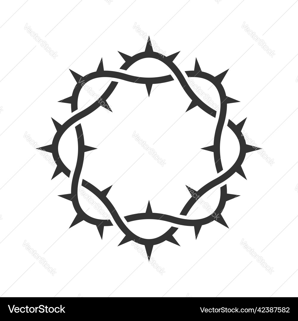 Logo crown of thorns Royalty Free Vector Image