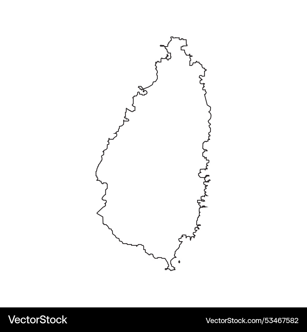 Saint lucia map icon Royalty Free Vector Image