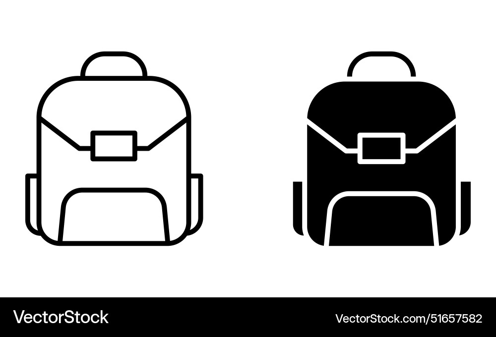 School backpack icon Royalty Free Vector Image