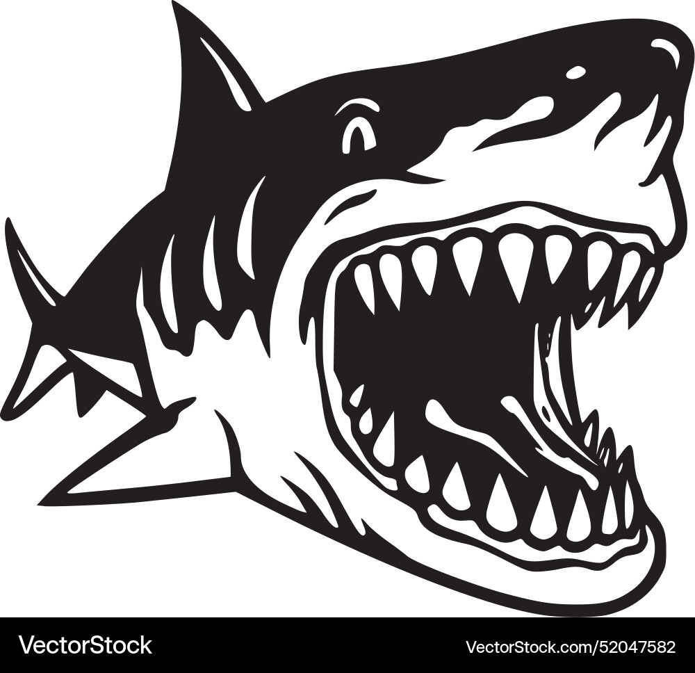 Shark - minimalist and simple silhouette Vector Image
