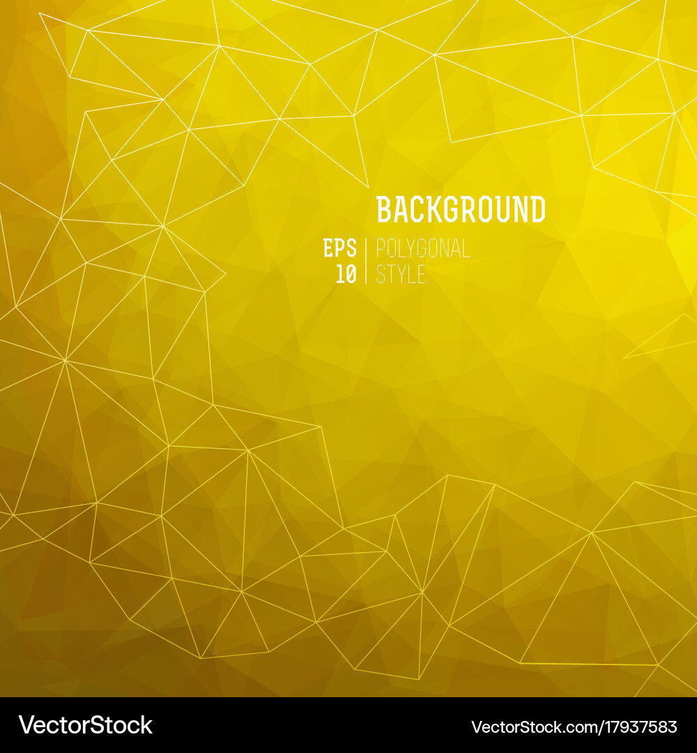 Abstract yellow triangle background Royalty Free Vector