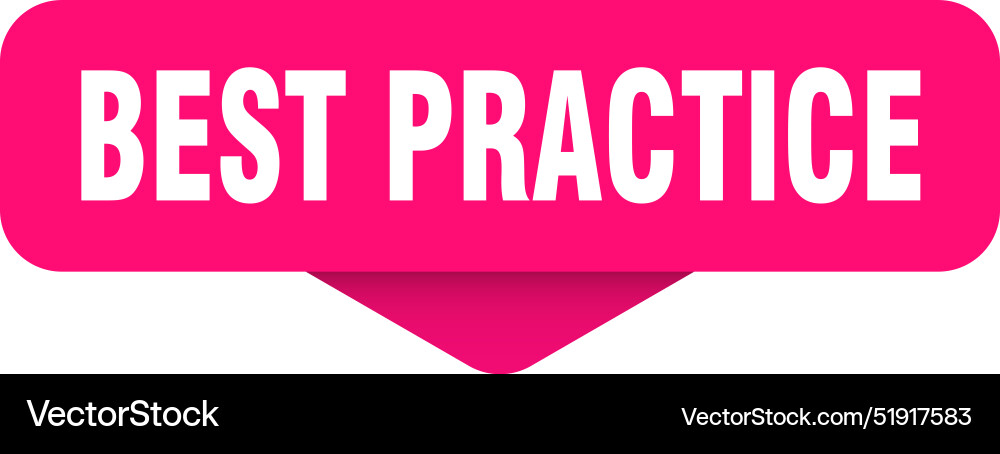 Best practice sticker sign Royalty Free Vector Image