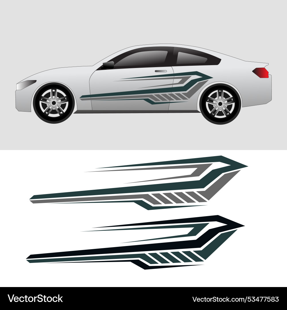 Decal livery vinyl car wrapping background Vector Image