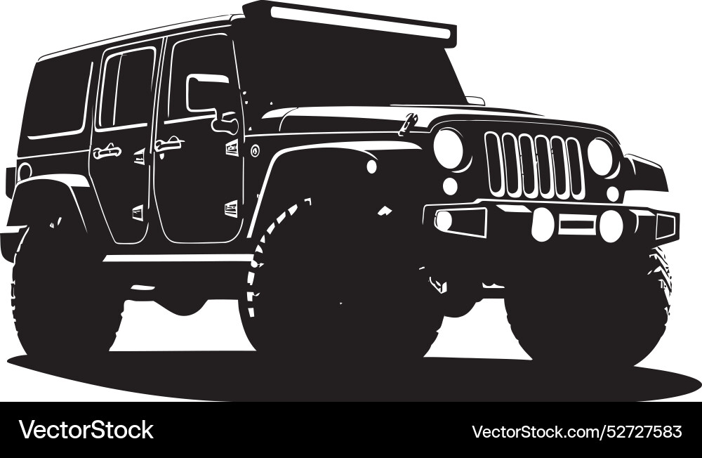 Jeep wrangler the legend continues Royalty Free Vector Image
