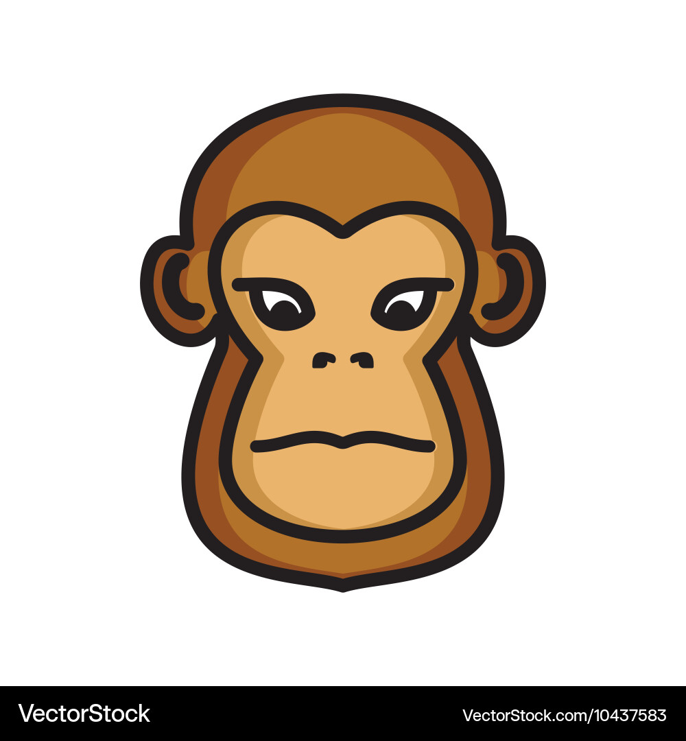 Majmun icon3 resize Royalty Free Vector Image - VectorStock